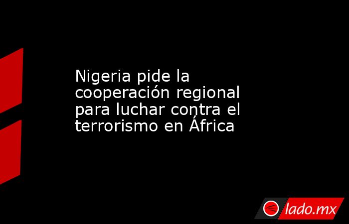 Nigeria pide la cooperación regional para luchar contra el terrorismo ...