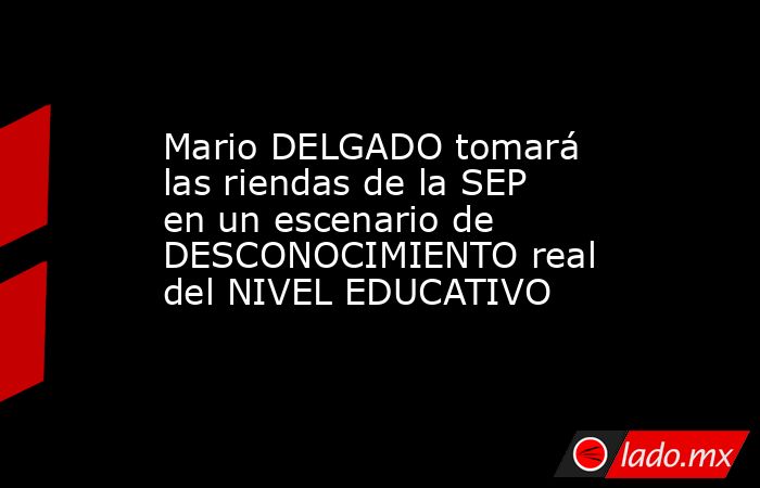 Mario DELGADO tomará las riendas de la SEP en un escenario de ...