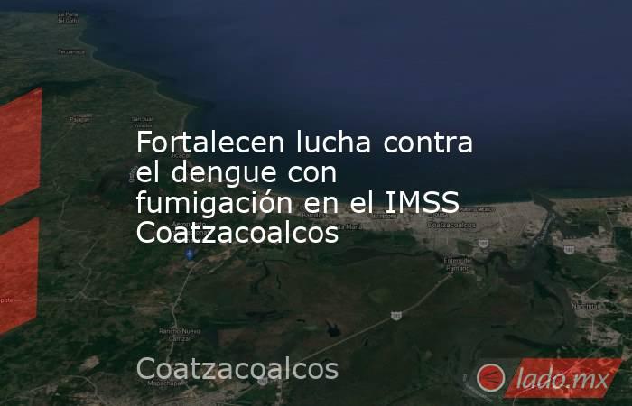 Fortalecen lucha contra el dengue con fumigación en el IMSS ...