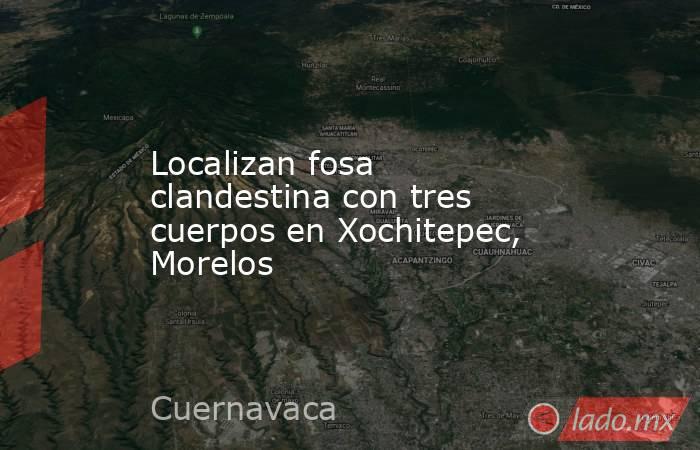 Localizan fosa clandestina con tres cuerpos en Xochitepec, Morelos - Lado.mx