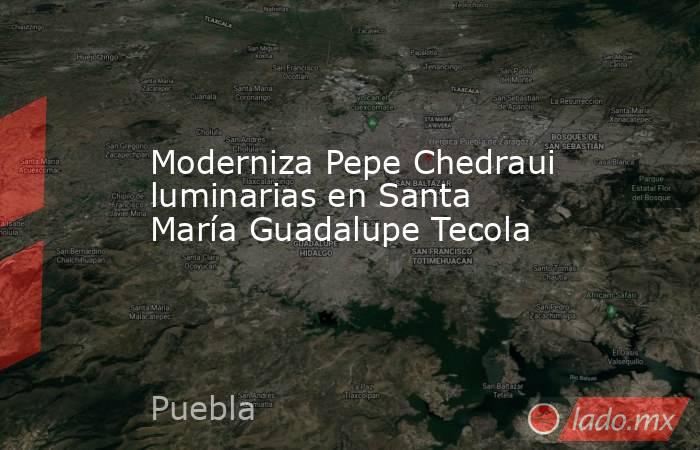 Moderniza Pepe Chedraui luminarias en Santa María Guadalupe Tecola ...