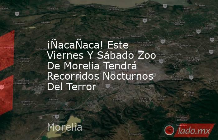 ¡ÑacaÑaca! Este Viernes Y Sábado Zoo De Morelia Tendrá Recorridos ...