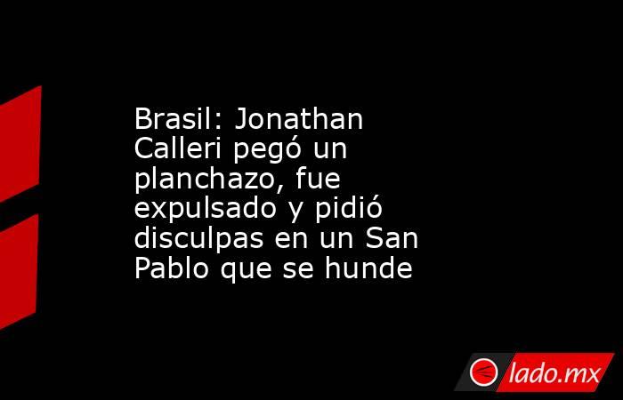 Brasil: Jonathan Calleri pegó un planchazo, fue expulsado y pidió ...